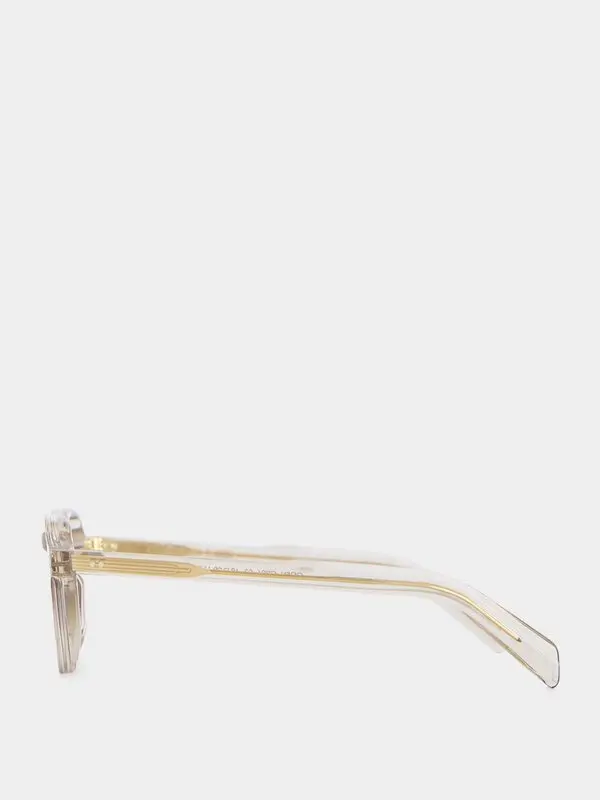 CUTLER AND GROSS Sand Crystal Round Sunglasses - Blue