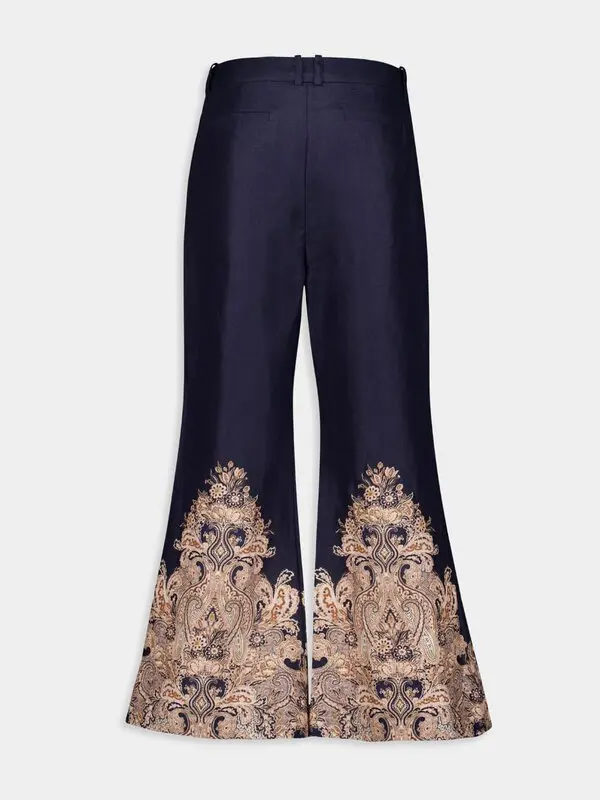 Zimmermann Paisley Flare Pants - Blue
