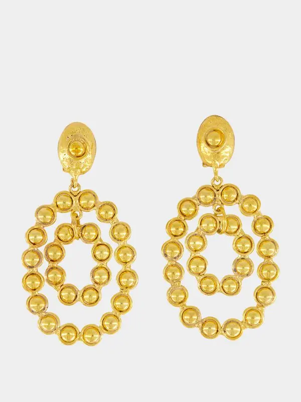 Sylvia Toledano Gina Oval Clip-on Earrings - Gold