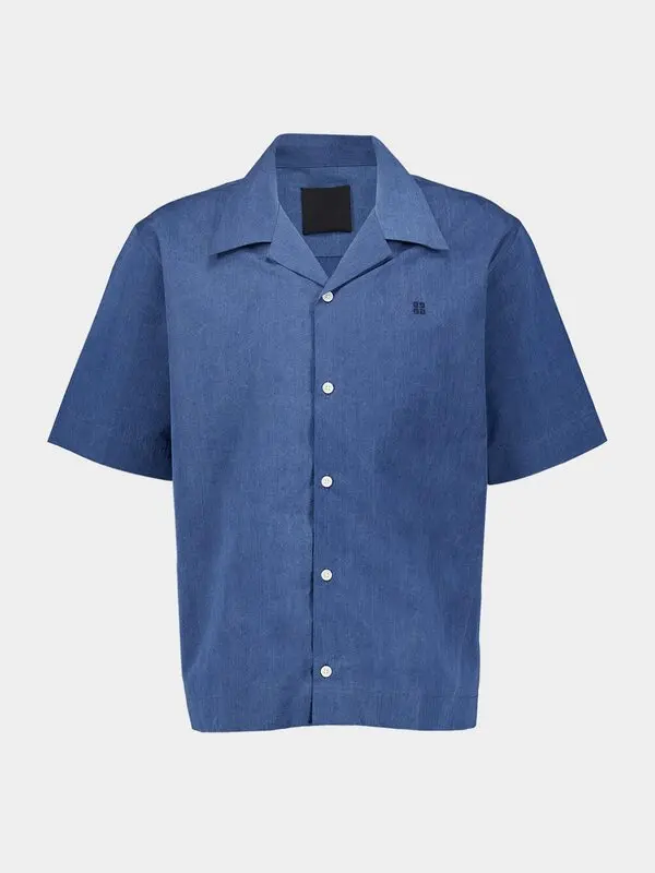 Givenchy Sky Ozone Washed Denim Chambray Shirt