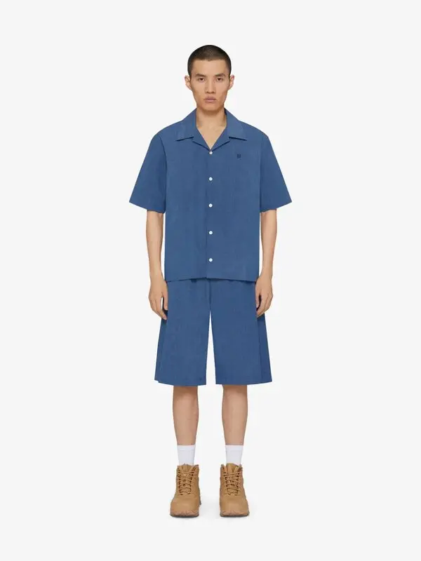 Givenchy Sky Ozone Washed Denim Chambray Shirt