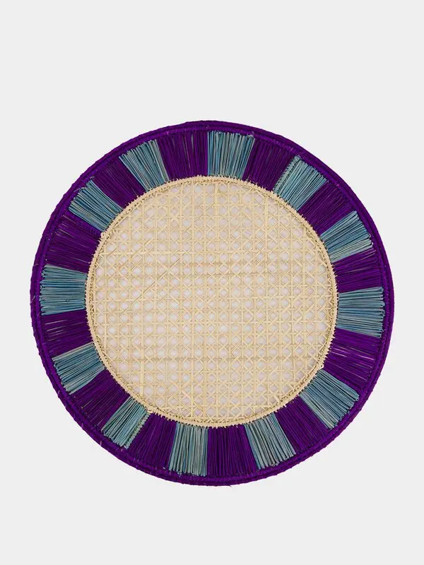 Coro Cora Iraca Palm Placemat - Blue