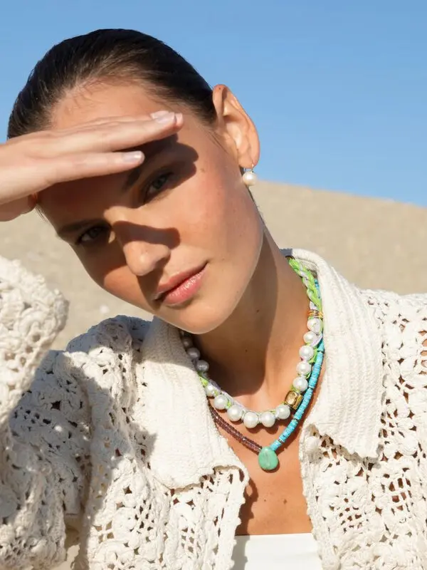 LIZZIE FORTUNATO Cowrie Bead Necklace