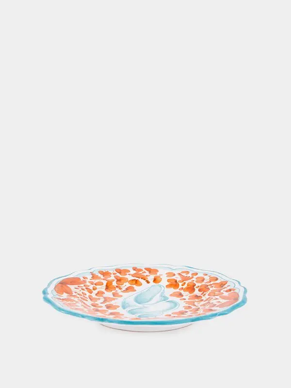 LES-OTTOMANS La Menagerie D'ete Conch Dessert Plate - Blue