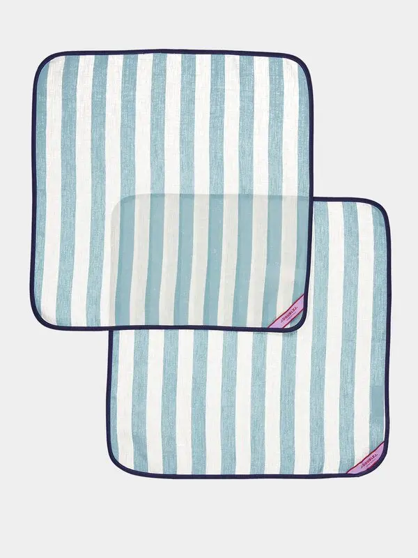 La DoubleJ Sky Linen Napkins Set - Blue