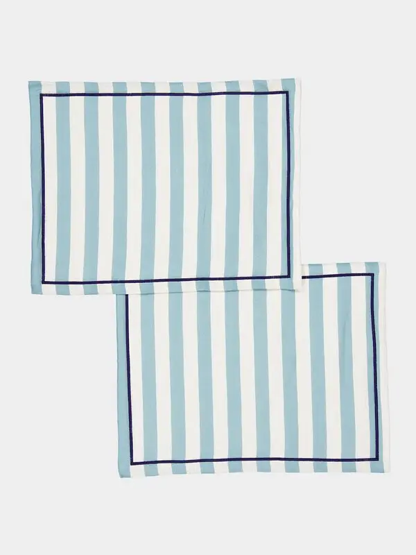 La DoubleJ Set Of 2 Riviera Sky Placemats