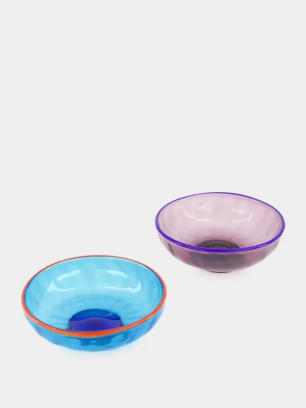 La DoubleJ Set Of 2 Glass Nut Bowls