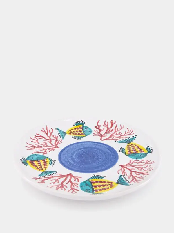 LES-OTTOMANS Sicily Handpainted Dinner Plate - Blue