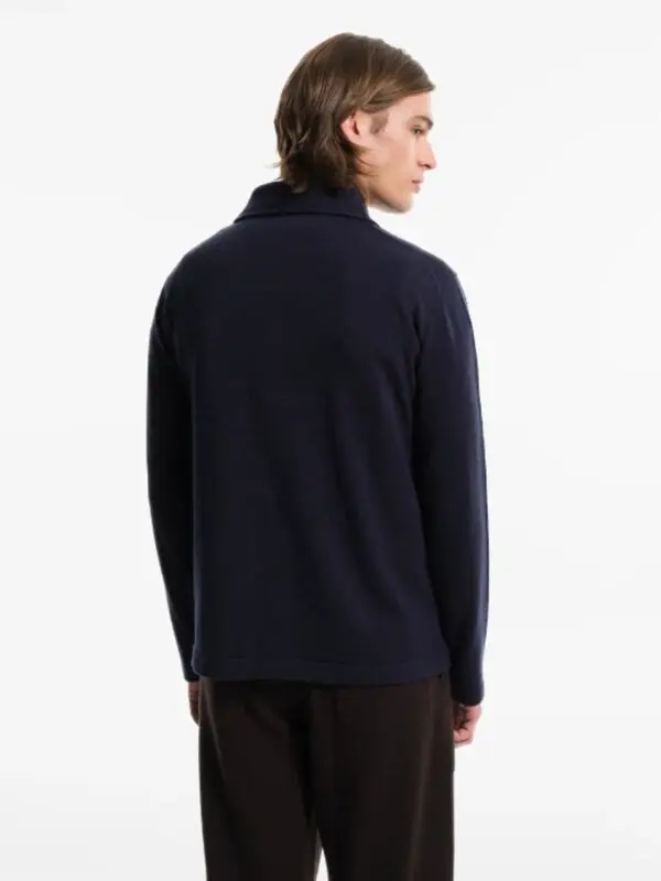 PIACENZA CASHMERE 1733 Navy Cashmere Shirt Jacket