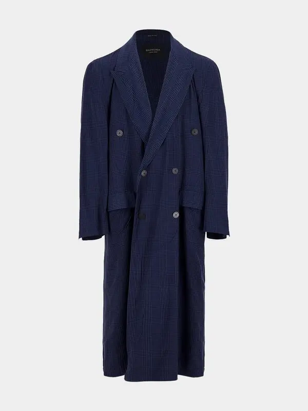 Balenciaga Fluid Double-breasted Coat - Blue