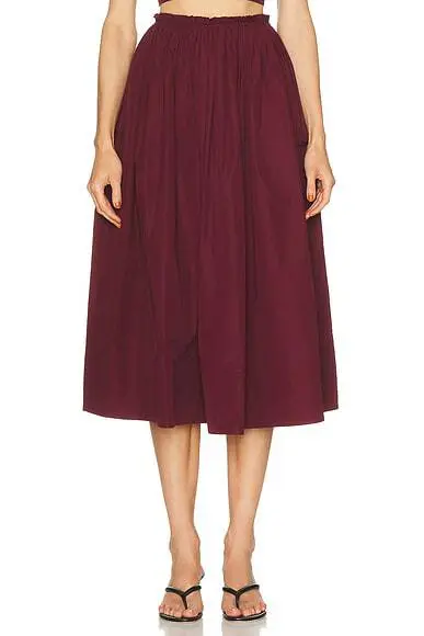 Gabriela Hearst Shiva Skirt - Bordeaux