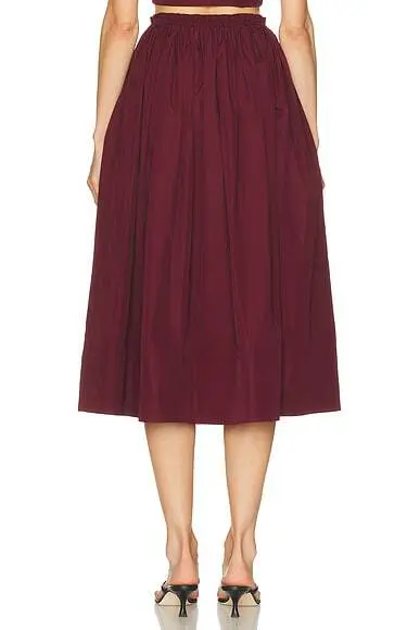 Gabriela Hearst Shiva Skirt - Bordeaux