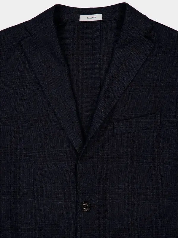 Boglioli Classic Fit Navy Cotton Blazer - Blue