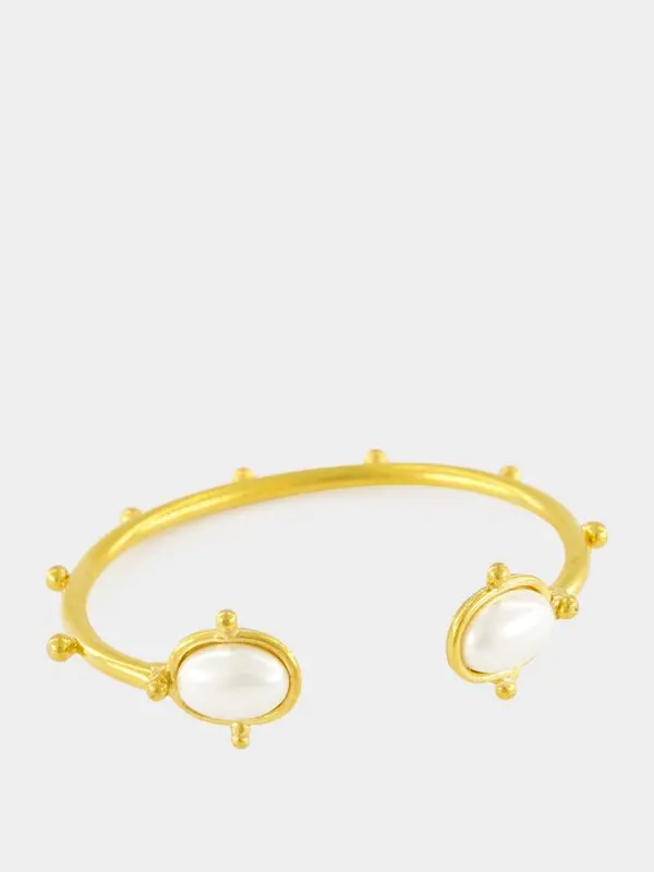 Sylvia Toledano Holis And Pearl Open Bracelet