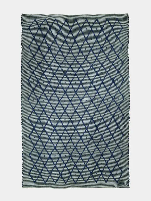 HOUSE OF CAPRICORN Handmade Sofia Mixed Recycled Fibres Rug - Blue