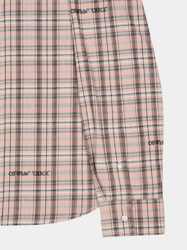 Off-White Mauve Morn Check Flannel Cotton Shirt - Purple