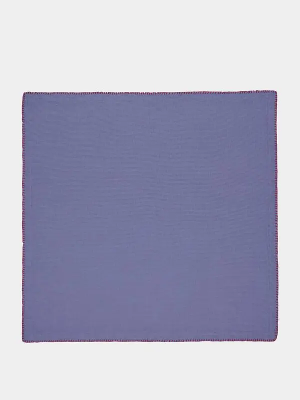 HOUSE OF CAPRICORN Hand-embroidered Linen Napkin - Blue