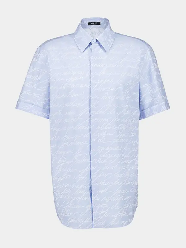 Balmain Jacquard Love Letter Print Shirt