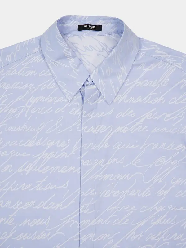 Balmain Jacquard Love Letter Print Shirt