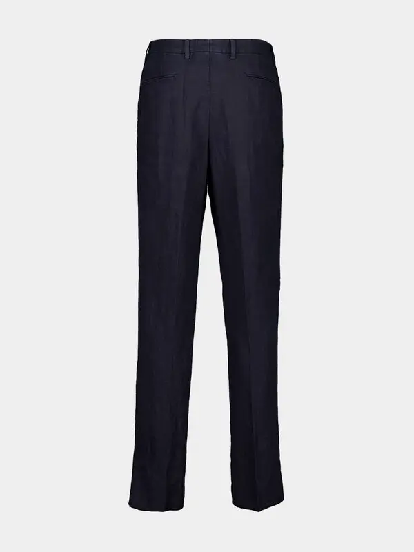 Boglioli Straight-fit Linen Trousers