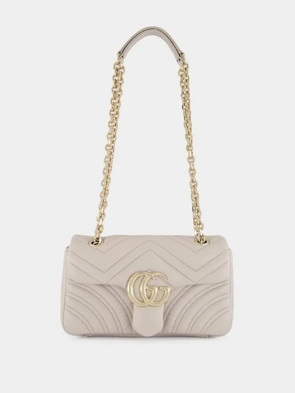 Gucci Light Gg Marmont Small Shoulder Bag - Grey