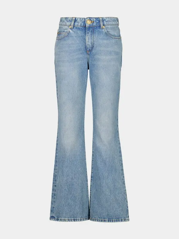 Balmain Flared Denim Jeans - Blue