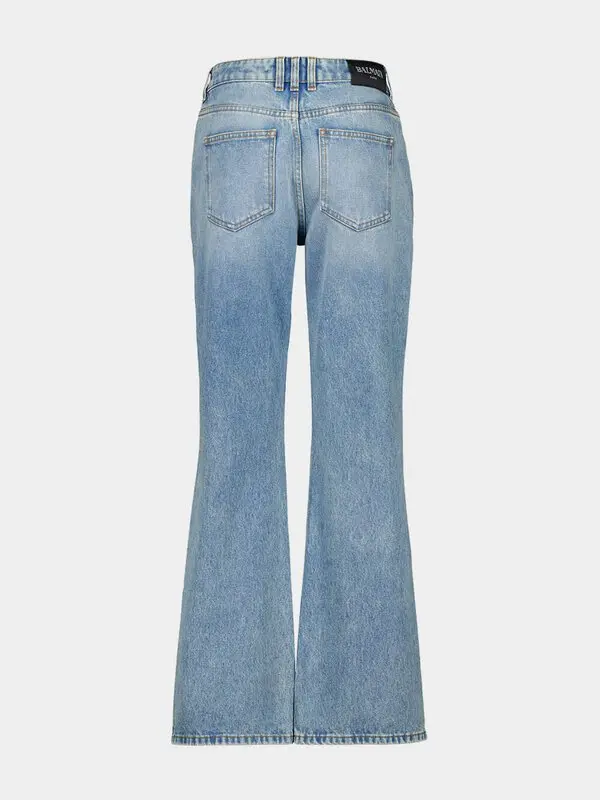 Balmain Flared Denim Jeans - Blue