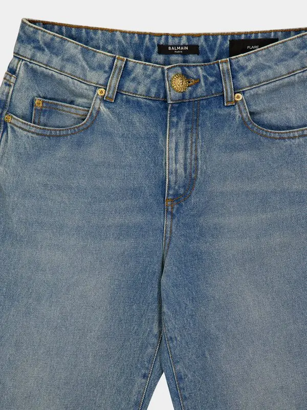 Balmain Flared Denim Jeans - Blue