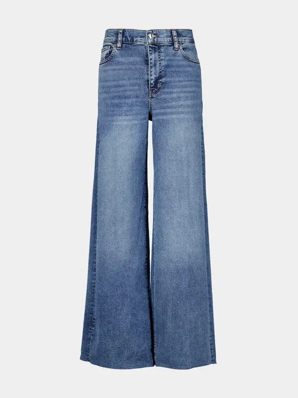 FRAME Le Slim Palazzo High-rise Jeans - Blue