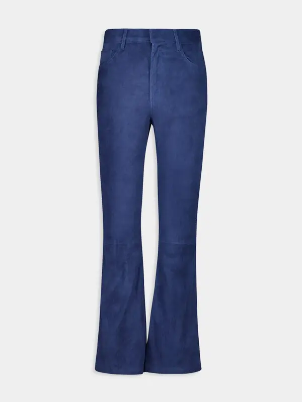 PAULA Zircon Estate Suede Flared Pants - Blue