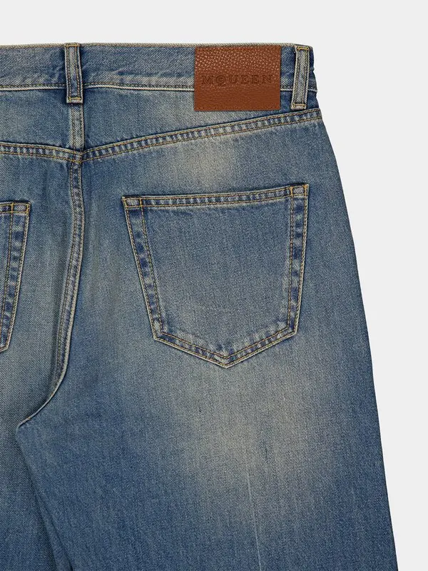 Alexander McQueen Washed Straight-leg Jeans