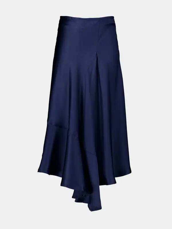 Colville Asymmetric-hem Silk Skirt