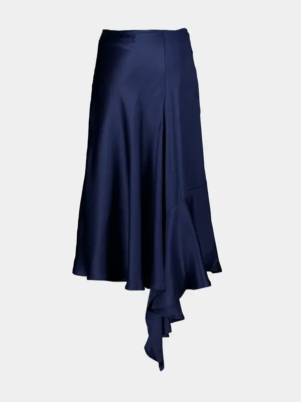 Colville Asymmetric-hem Silk Skirt