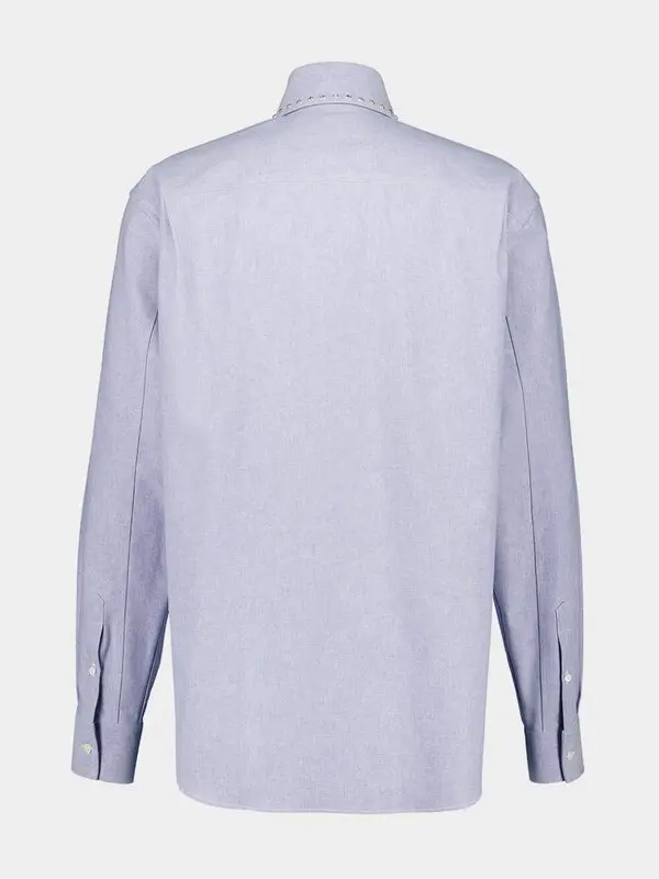 Alexander McQueen Long-sleeve Double Collar Cotton Shirt