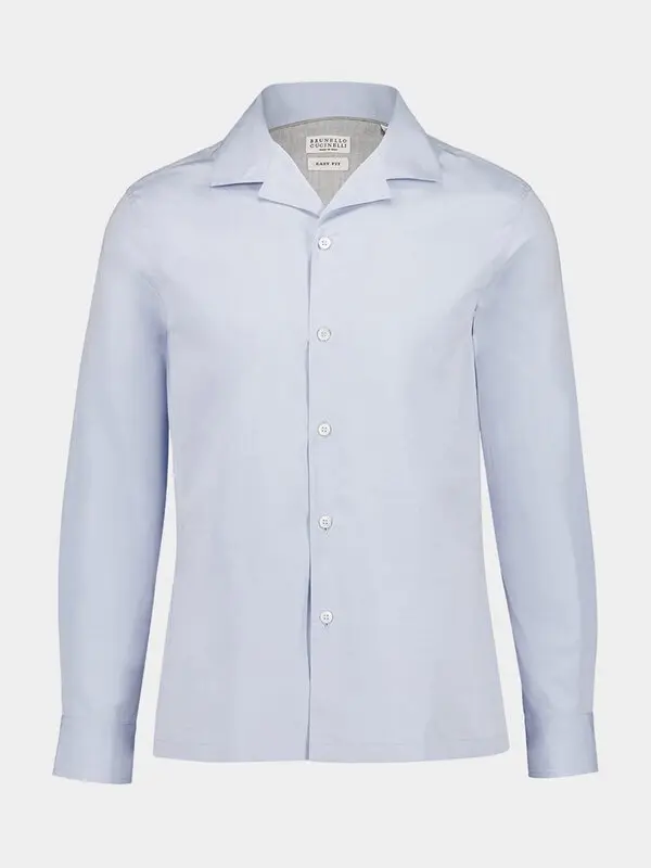 Brunello Cucinelli Light Cotton Shirt - Blue