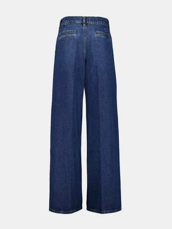 FRAME High-waisted Wide-leg Jeans - Blue