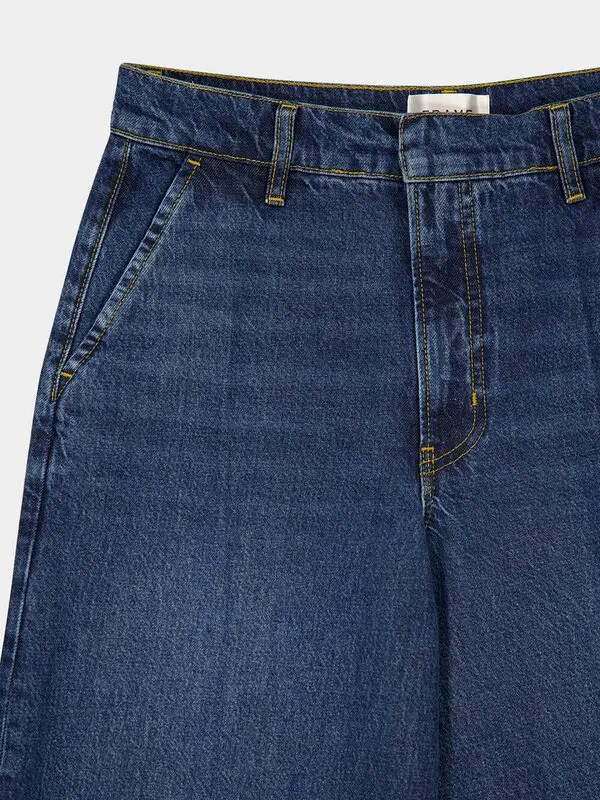FRAME High-waisted Wide-leg Jeans - Blue