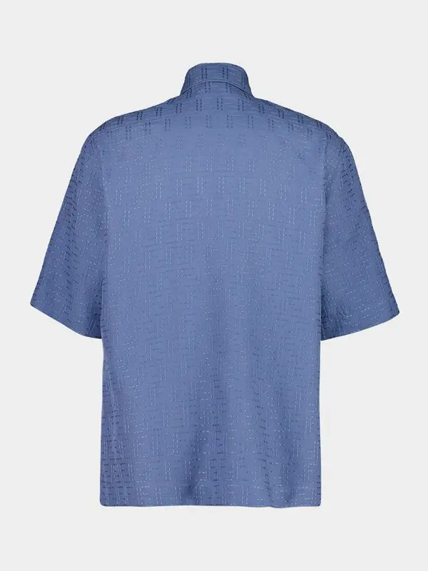 Fendi Light Ff Jacquard Linen Shirt - Blue