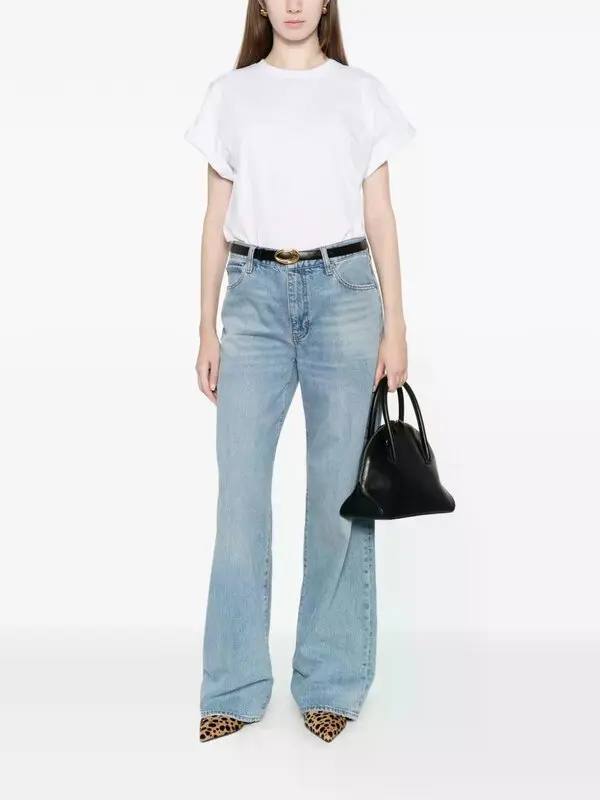 Victoria Beckham Cuffed Sleeve T-shirt - White