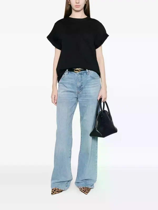 Victoria Beckham Cuffed T-shirt - Black