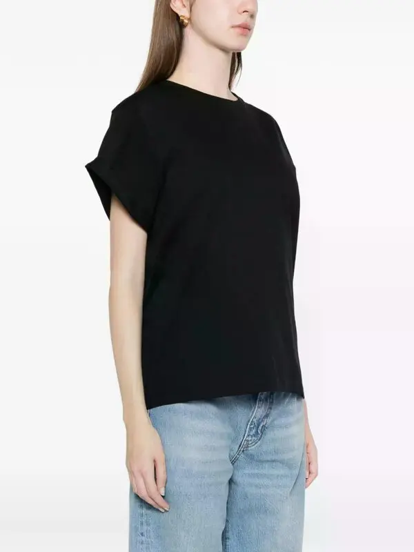 Victoria Beckham Cuffed T-shirt - Black