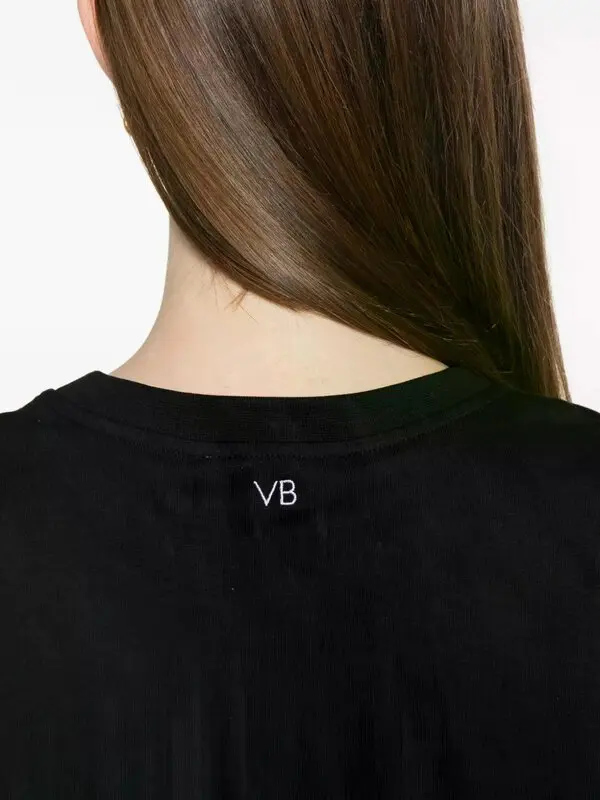 Victoria Beckham Cuffed T-shirt - Black