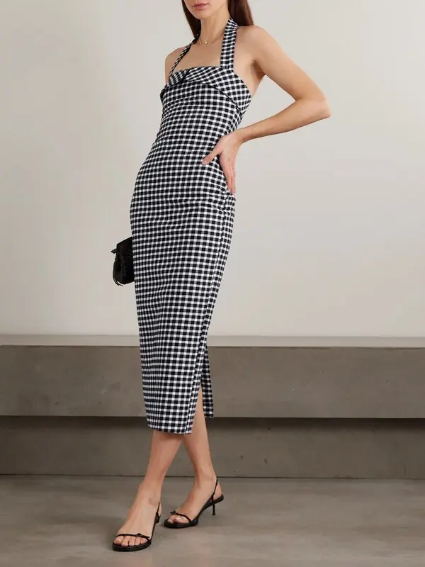Posse Chiara Halterneck Midi Dress - Black