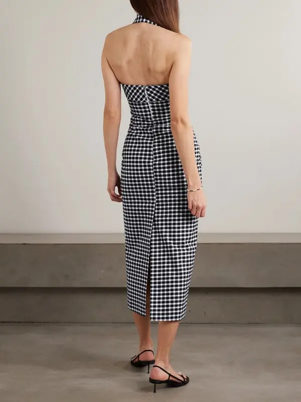 Posse Chiara Halterneck Midi Dress - Black