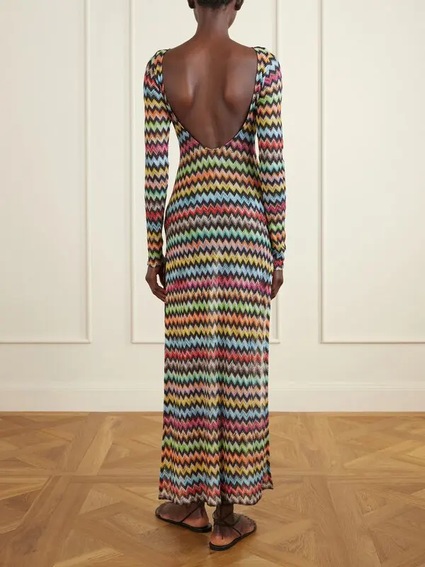 Missoni Striped Metallic Crochet-knit Cover-up - Multi