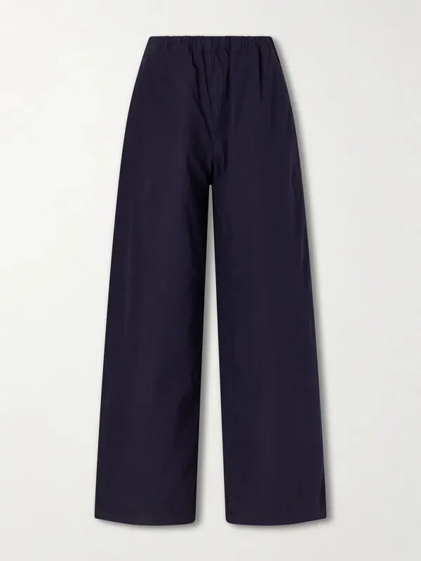 LESET Kyoto Cotton Straight-leg Pants - Blue