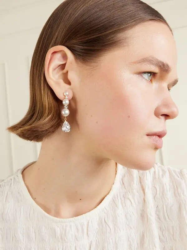 JENNIFER BEHR Gold-plated Brass Drop Earrings - Multi