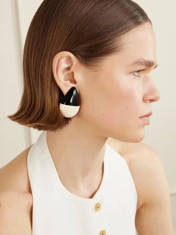 JULIETTA Opus Rhodium-plated Resin Earrings - Multi