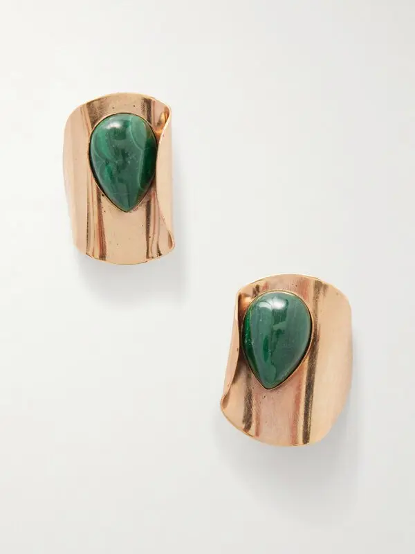 JENNIFER BEHR Keziah Malachite Earrings - Green
