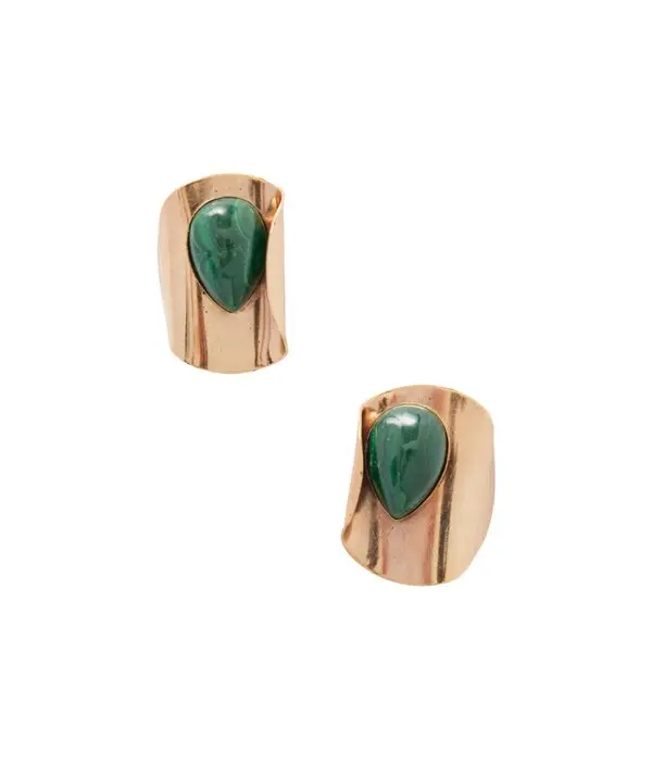 JENNIFER BEHR Keziah Malachite Earrings - Green